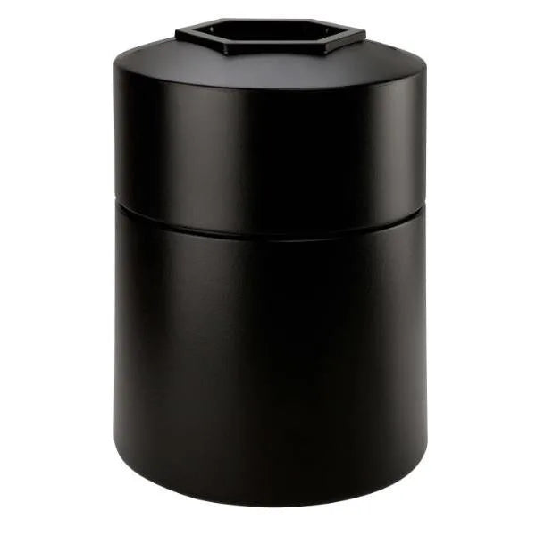 Commercial Zone Products Polytec Round Trash Receptacle, 45 Gallon, Bl ...